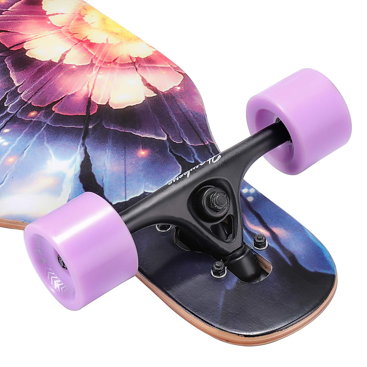 Hawkeye 41 inch Freeride Longboard 8 Layer Canadian Maple Wood Skateboard Complete Cruiser, Cruiser for Cruising, Carving, Freestyle and Downhill