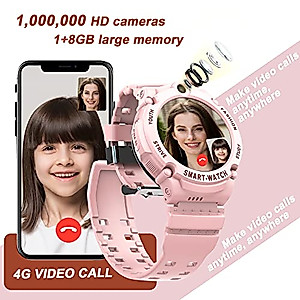 Volga 4G Smart Watch for Boys and Gilrs,Phone Smart Watch with Two-Way Call GPS SOS Tracker Music Player Camera Video Recorder Player Kids Smart Watch for Kids Age 4-12 Years Old