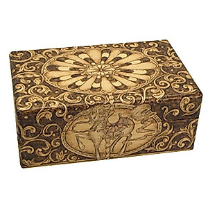 Walnut Hollow Unfinished Wood Roomy Box with Hinged Lid for Arts, Crafts and Home Decor Brown