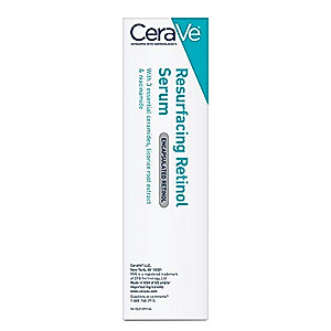 CeraVe Retinol Serum for Post-Acne Marks and Skin Texture | Pore Refining, Resurfacing, Brightening Facial Serum with Retinol and Niacinamide | Fragrance Free, Paraben Free & Non-Comedogenic| 1 Oz