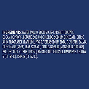 Suave Men Body Wash for Men Citrus & Sage Bodywash with Energizing, Clean Scent 15 oz