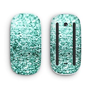 Design Skinz Aqua Green Glimmer Vinyl Decal Compatible with The Apple Magic Mouse 2 (Wireless, Rechargable) with Multi-Touch Surface