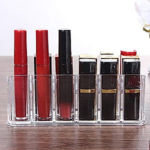 Weiai Lipstick Holder 18 Spaces Lipgloss Organizer, 3 Rows - Multi Level, Makeup Holder & Cosmetics Storage Display