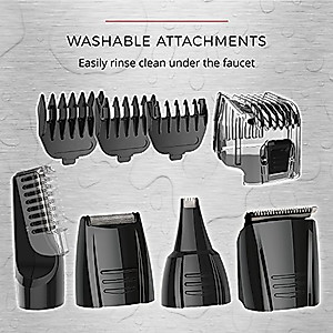 Remington Head to Toe Advanced Rechargeable Powered Body Groomer Kit, Beard Trimmer (10 Pieces), 6.3 Inch