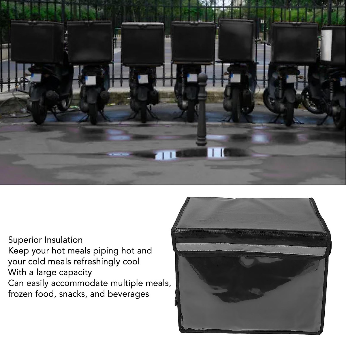 Insulated Bag for Food Delivery, Waterproof Large Capacity Hot and Cold Insulated Grocery Bag for Catering, Restaurants, Delivery Drivers, etc (80L)