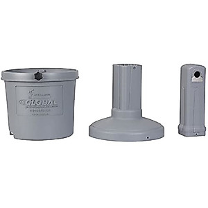 Global Industrial Gray Outdoor Ashtray, 5 Gallon