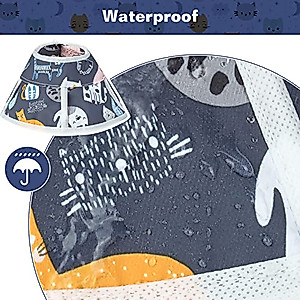 VKPETFR Cat Recovery Collar,Waterproof Adjustable Pet Cone E-Collar for After Surgery,Soft Dog Cat Cone Collar Easy for Cats to Eat and Drink(Grey)