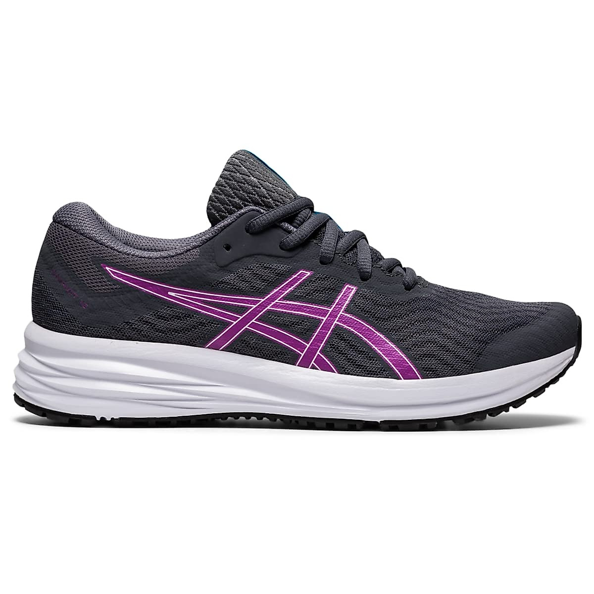 ASICS Women's Patriot 12 Running Shoes, 11, Carrier Grey/Digital Grape