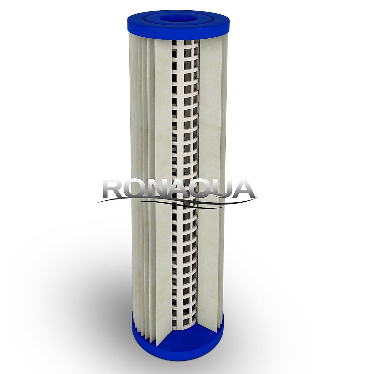 Ronaqua 6 Pleated Sediment Water Filter Cartridge 9.87”x 2.5” Amplified Surface Area, Removes Sand, Dirt, Rust, Extended Filter Life WELL-MATCHED with WHKF-WHPL, 801-50, WB-50W, WFPFC3002, SPC-25-1050