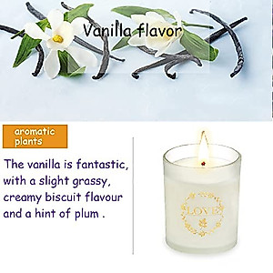 Scented Candles,Vanilla+Gardenia Scented Jar Candle,Aromatherapy Scented Candles,2Pack 5.5oz/Count Long Lasting Soy Wax Candle-Single Wick,Candles,Festive Gifts Decor Aromatherapy Candles Set