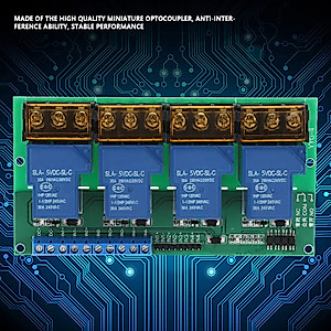YWBL-WH 30A 4 Channel Relay Module Expansion Board with Optocoupler for Arduino DSP AVR PIC ARM (5VDC)