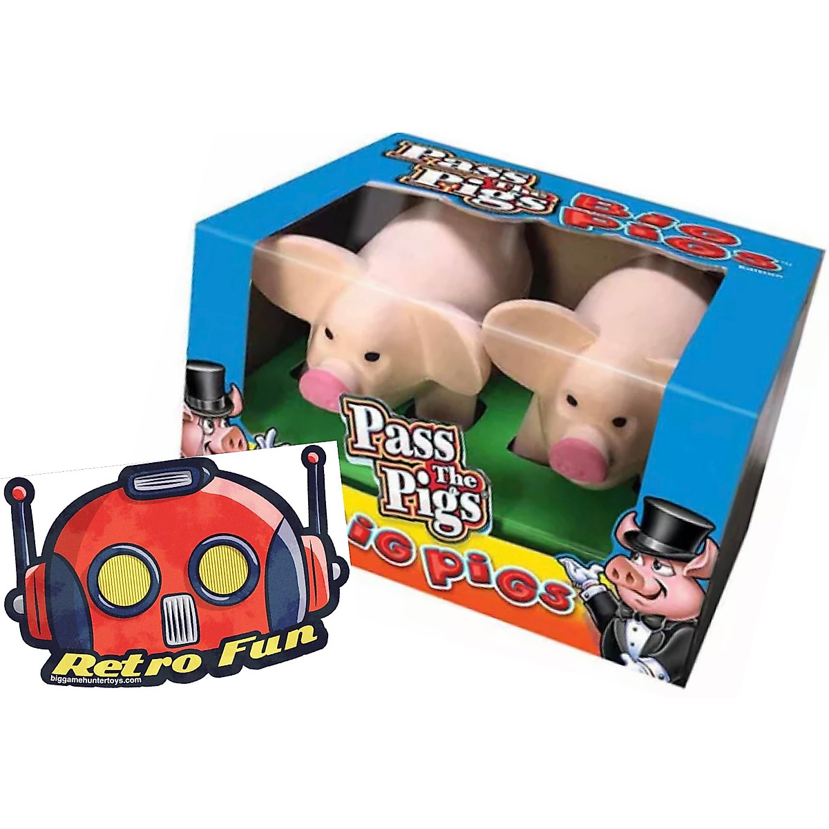 Big Game Toys~Big Pigs Yard & Floor Game Giant Camping Indoor/Outdoor Pass The Pig dice with Free BGT Sticker
