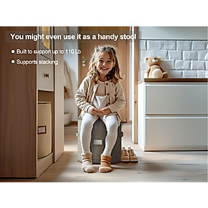 Vailando Shoe Organizer for Closet - Cylindrical Shoe Storage Organizer with Adjustable Dividers for Closet, Foldable, Gray, 2-Pack