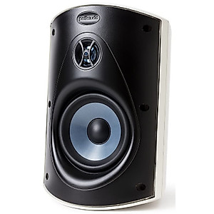Polk Audio Atrium 6 Outdoor All-Weather Speakers with Bass Reflex Enclosure (Pair, White), Broad Sound Coverage, Speed-Lock Mounting System