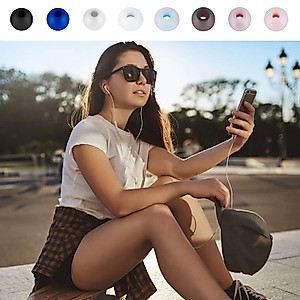 48 Pcs Earbuds Replacement Tips Silicone, Earbud Tips Earpads Replacement, Silicone Replacement Earbuds Tips for Bluetooth Earphones, 3 Sizes S/M/L, 8 Colors