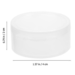 PLAFOPE 10pcs Pp Round Earplug Storage Containers Plastic with Cover Storage Box for Small Accessories
