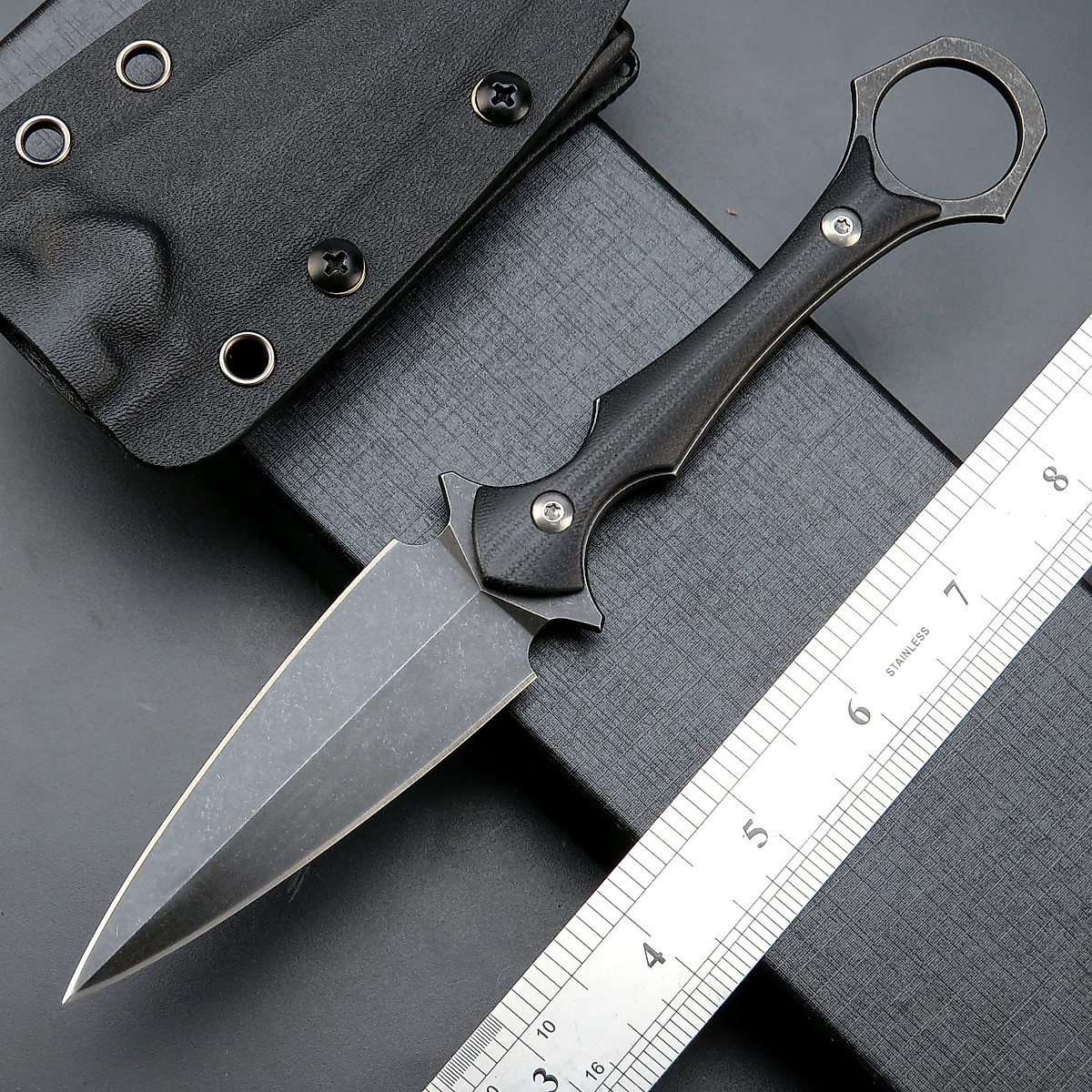 Ccanku C1292 Fixed Blade Knife,D2 Blade,G10 Handle EDC Knifes for ...