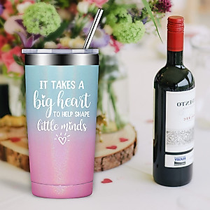 Fufandi Teacher Valentines Gift, Teacher Gifts for Women - Teacher Appreciation Gifts, Thank You Christmas Gifts Ideas for Teachers - Best Teacher Gifts from Student - Tumbler Cup