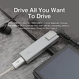 HIDIZS S9 PRO Balanced & Single-Ended Mini HiFi DAC & AMP, 768kHz/32Bit, DSD512 Portable Audio Decoding Amplifier for iPhone iPod Android PC with Windows/Mac OS/iOS/iPad OS System (Silver)