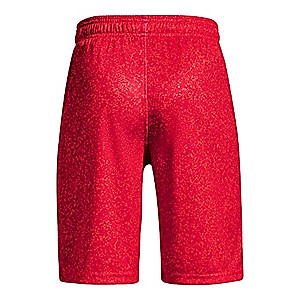 Under Armour Boys' Renegade 3.0 Printed Shorts , Red (600)/Black , Youth Medium