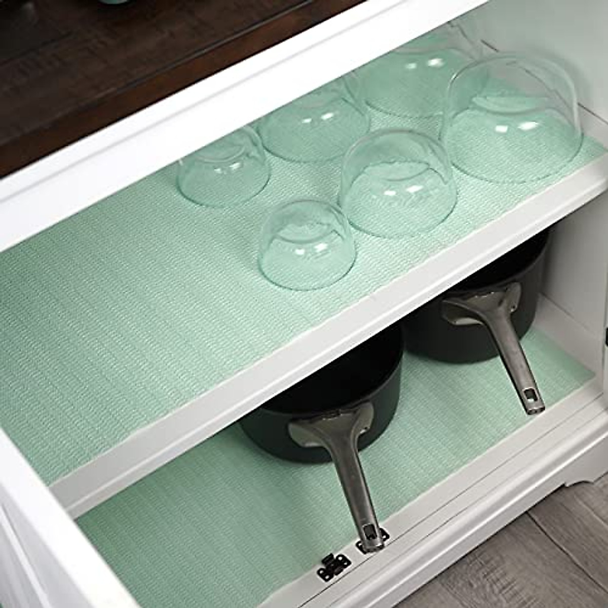 Con-Tact Brand Grip Classic Non-Adhesive Shelf, Cabinet and Drawer Liner, 12" x 5', Sage