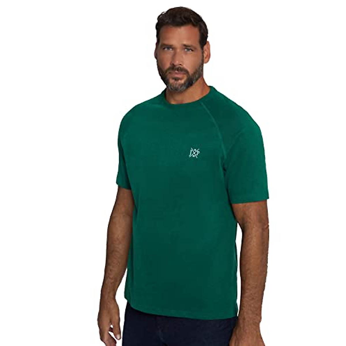 JP 1880 Menswear Big & Tall Plus Size L-8XL Sporty Style Tee fir Green XX-Large 805948453