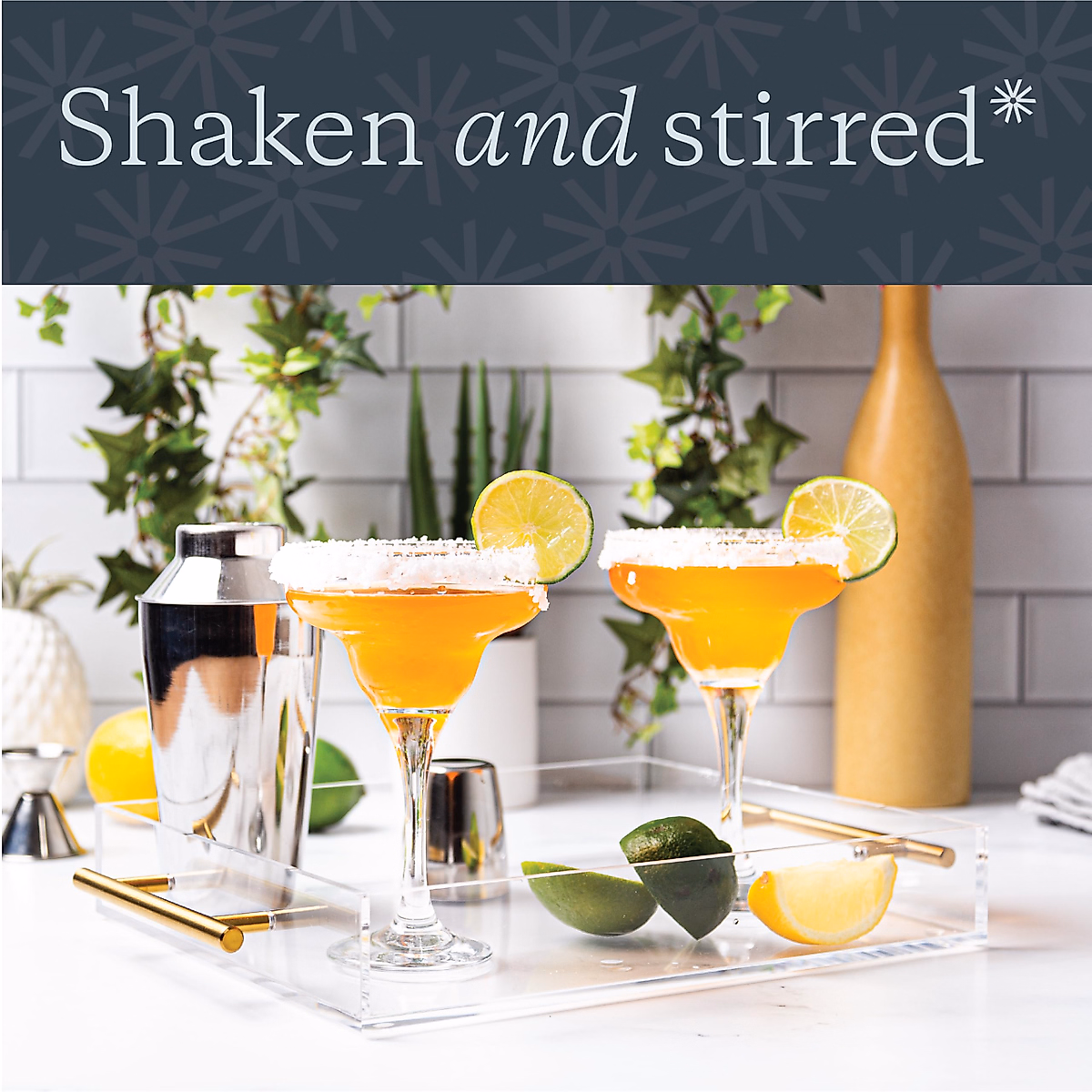 Vikko Margarita Glasses Set of 4, 10 Ounce, Crystal Clear Margarita Glass, Cosmopolitan Glassware for Margaritas, Frozen Drinks, Pina Coladas and Cocktails, Margarita Cups