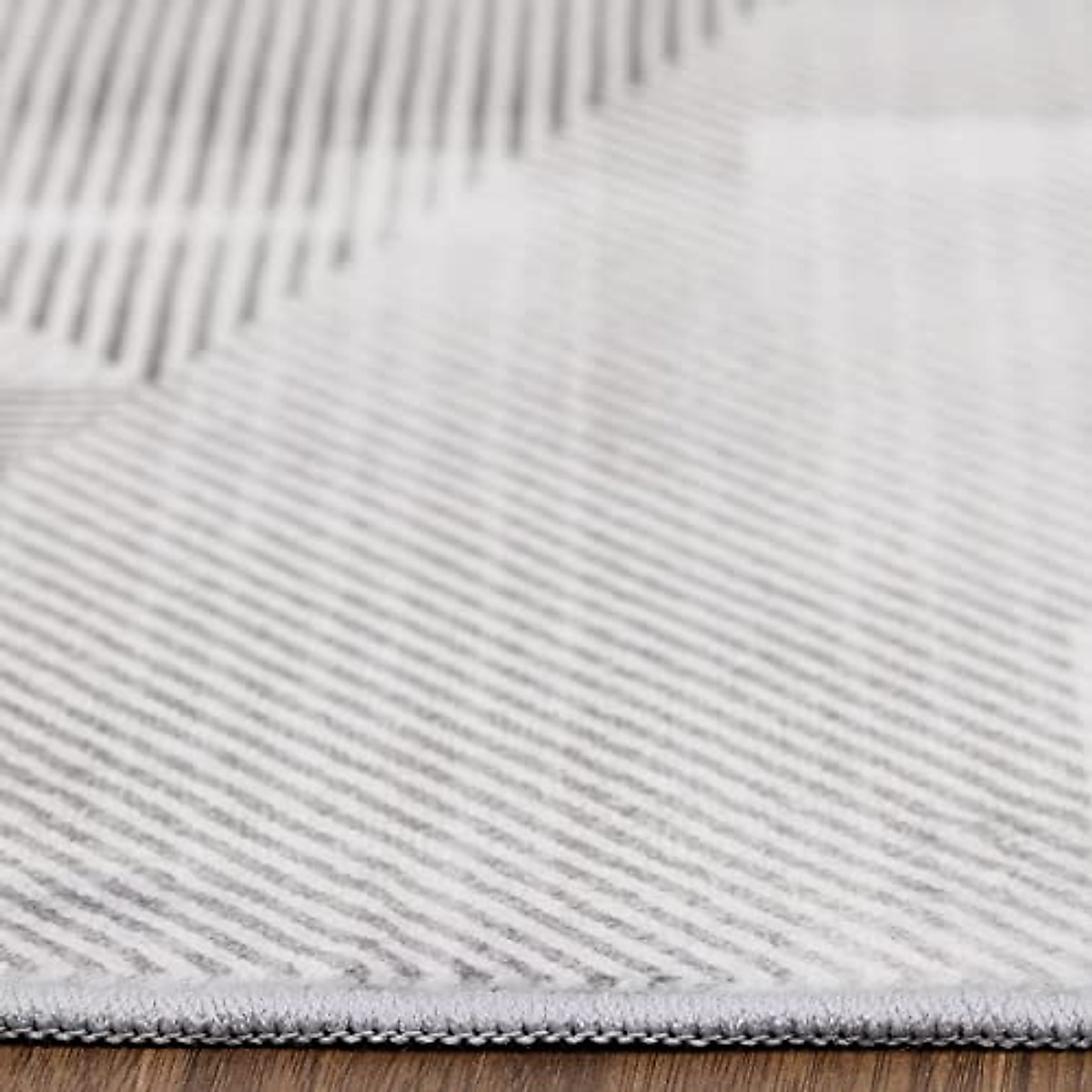 COZYLOOM Modern Rug 2x3 Geometric Doormat Abstract Distressed Floor Mat Indoor Entrance Kitchen Rug Contemporary Floor Carpet Non-Slip Washable Door Mat Foldable Thin Rug Living Room Bathroom Bedroom