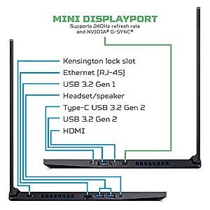 Acer Predator Triton 300 Gaming Laptop, Intel i7-10750H, NVIDIA GeForce RTX 2060, 15.6" Full HD IPS 144Hz 3ms IPS Display, 16GB Dual-Channel DDR4, 1TB NVMe SSD, WiFi 6, RGB Backlit KB, PT315-52-78W1