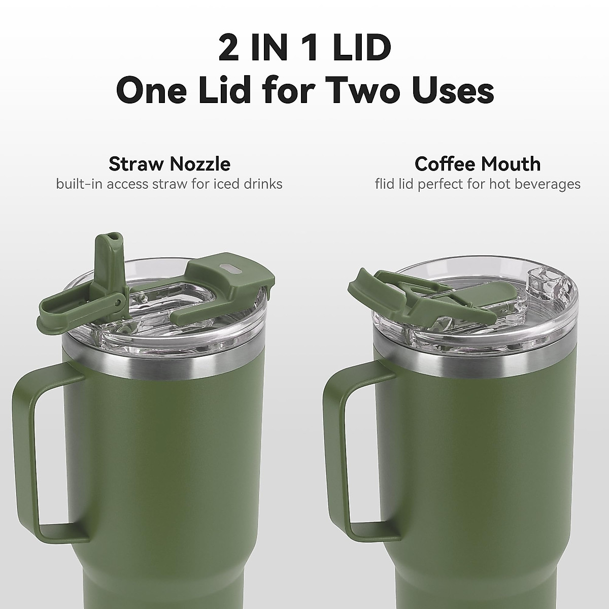 HASLE OUTFITTERS 30oz Tumbler With Handle, Insulated Travel Coffee Mug With Straw Leak-Proof Double Wall Stainless Steel Vacuum Tumblers Metal Cup with Straw for Hot and Cold Drink