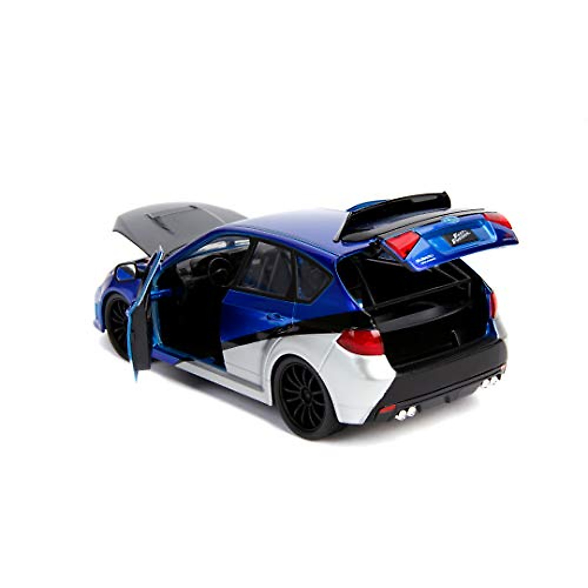 Jada Toys Rubber Tires 1:24 Fast & Furious - Brian's Subaru Impreza WRX STI, Blue (99514)