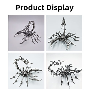 3D Metal Puzzles for Adults, Scorpion King DIY Model Kit Toys - 3D Jigsaw Puzzle Stainless Steel Hand Assembled Detachable Model, Home Decoration Art Craft Gifts Desk Ornaments Toy for Teens & Adult