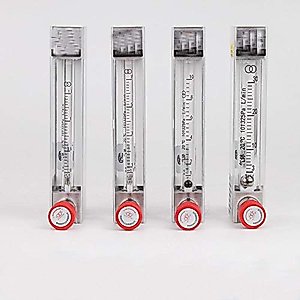 Fincos 0.1-1L/min 1-10L/min 6-60ml/min 10-100ml/min 30-300ml/min 60-600ml/min Panel Gas Air Flowmeter Rotameter with Control Valves - (Specification: 0.1-1L Per min)