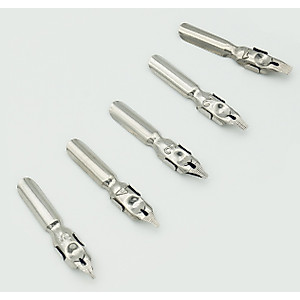 Plotube Calligraphy Pen Set – Includes Wooden Dip Pen, Antique Brass Holder, 11 Nibs, 7 Colors Ink Bottles and Beginner's Manual