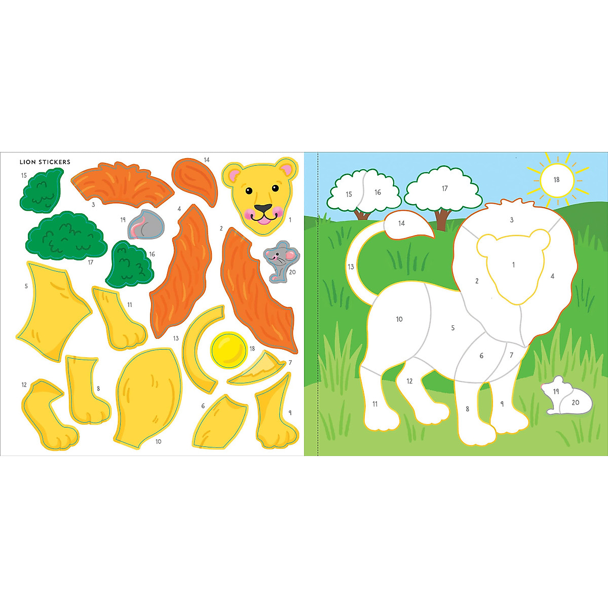 My First Color-by-Sticker Book - Wild Animals