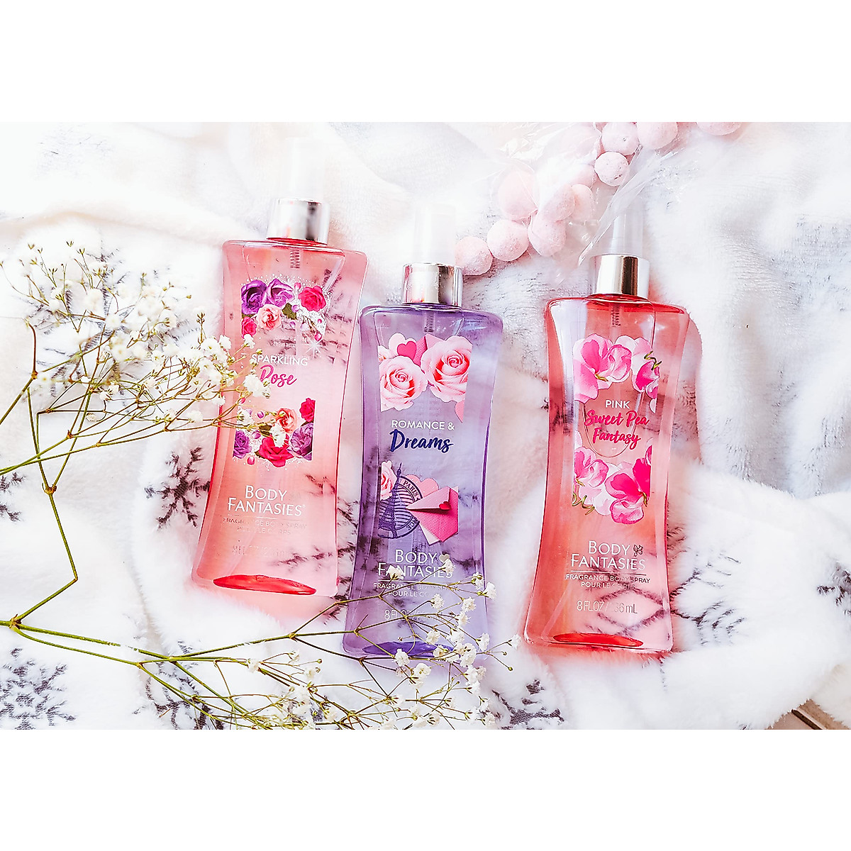 BODY FANTASIES SIGNATURE Fragrance Body Spray, Romance and Dreams, 8 Fluid Ounce (Pack of 2)