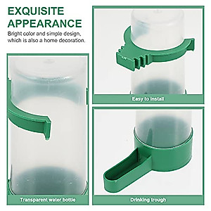 NUOBESTY Automatic Bird Water Dispenser, 10pcs Bird Feeder Drinker Waterer for Pigeon Quail Lovebirds Parrot Drinking Bottle |7X8.5CM