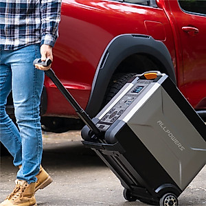 ALLPOWERS R4000 Portable Home Battery, 3600Wh LiFePO4 Expandable Portable Power Station, Huge 3600W AC Output, Voice Control UPS Solar Generator For Home Backup RV Outdoor Camping