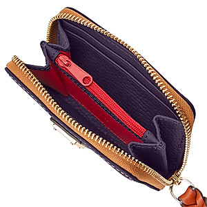 Dooney & Bourke Wallet, Pebble Grain Large Zip Around Credit Card Case Wallet - Brown