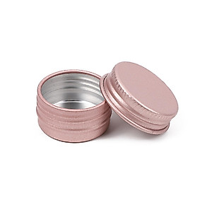 Warmword 25 Pcs Metal Round Tins Aluminum Tin Cans with Screw Lid, 0.18 Ounce,for Lotion Bars, Balms, Spices, Beard Balm, Crafts