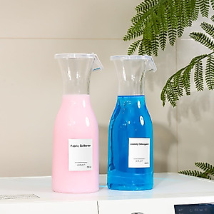 VOTLEVT 40OZ Laundry Detergent Dispenser, Laundry Soap Dispenser, Fabric Softener Dispenser, Liquid Laundry Detergent Holder Container Organizer, Laundry Room Organization and Storage, 3 Pack