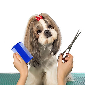 Molain, 12 Pieces Flea Lice Combs Cat Dog Grooming Comb, Double Side, Plastic, for Pet Owners, Unisex, All Hair Types, White, Green, Light Blue, Dark Blue, Orange, Pink