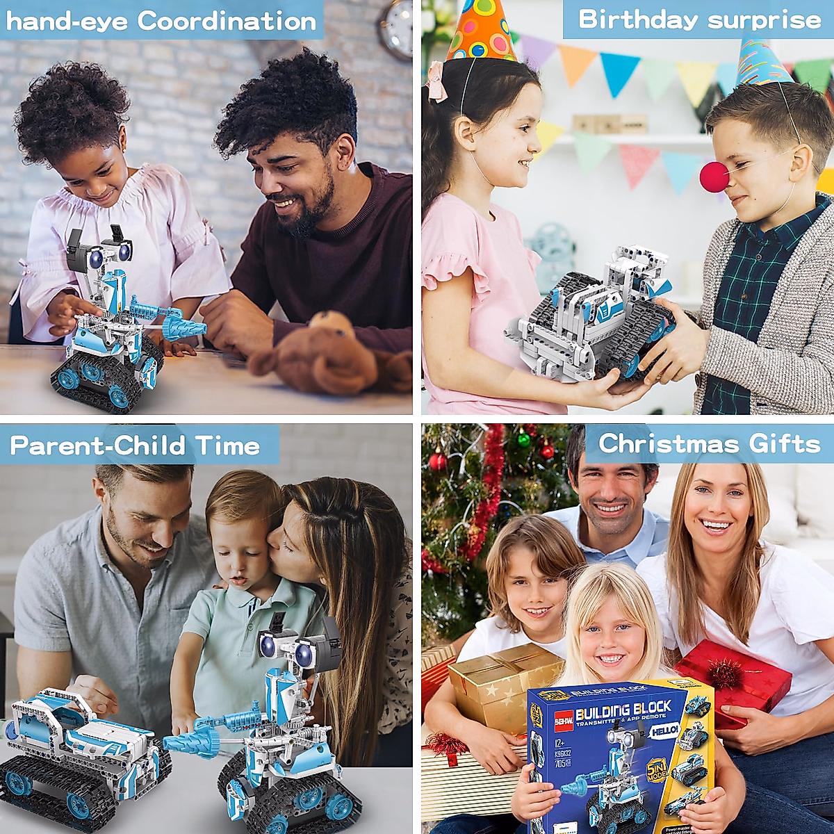 BEHOWL Technique Car Building Set, STEM Kits for Kids Age 8-10, 11-16, 5in1 Remote & APP Control Tracked Racer/Robot/Tank/Bulldozer, RC Toy Gifts for Boys Girls 8-16, (700 PCS)