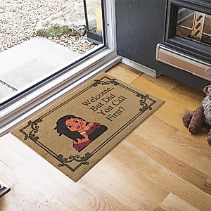 MWAZZLL Welcome Mat Outdoor Indoor Non Slip Funny Doormat Easy to Clean But Did You Call First Front Door Mats for Entrance,Patio,High Traffic Areas Brown