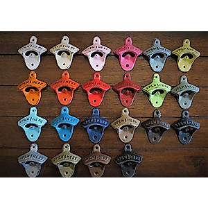 Vintage Style Bottle Opener, Cast Iron Wall Mounted, Hot Pink or Pick from over 40 Colors, Bar Accessory, Gift for Him