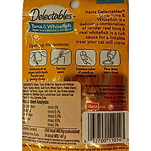 Delectables Stew Lickable Treats Variety Bundle Pack of 12. (4) Tuna & Whitefish, (4) Chicken & Tuna, (4) Tuna & Shrimp. 1.4 oz Each - Bonus Mouse Toy Included (Color May Vary)