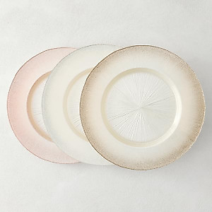 Z Gallerie Set of 4 Blush Pink Halo Charger Plates for Luxe Dining and Entertaining at Parties - 13"