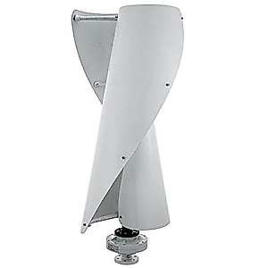 LOYALHEARTDY Wind Turbine Generator, 12V 400W Portable Vertical Helix Wind Power Turbine Generator Kit with Charge Controller - White