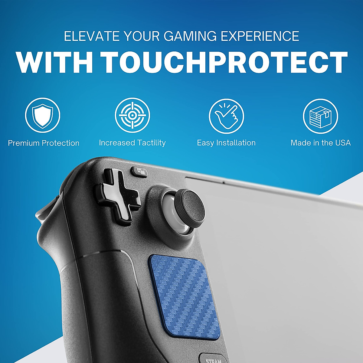 Steam Deck OLED Compatible Accesory. TouchProtect Skin to Add Grip, Style, Tactile Feedback, and Protect Steam Deck Trackpad. Touchpad Protector, Steam Deck Skin