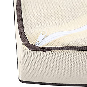 Portable Foldable Storage Box Sock Underwear Drawer Organizer Dividers Wardrobe Clothes Organizer Drawer Divider Separator (Beige 6 grids)